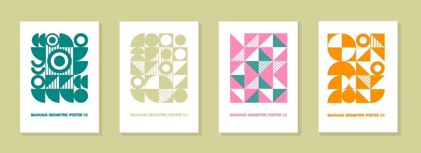 Street art festival school poster geometric Vector Image