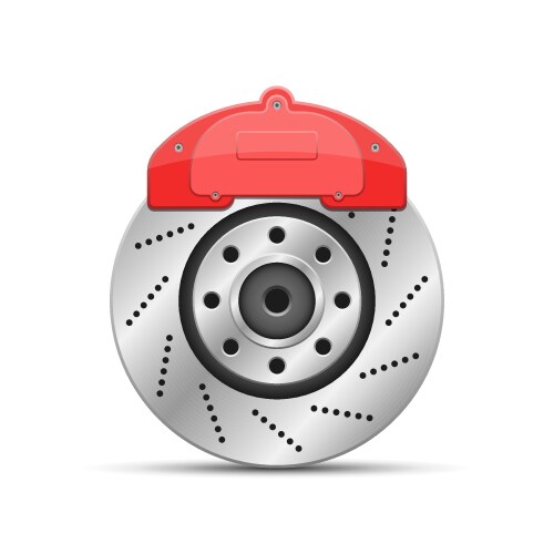 Motorcycle brake disc isolated Royalty Free Vector Image