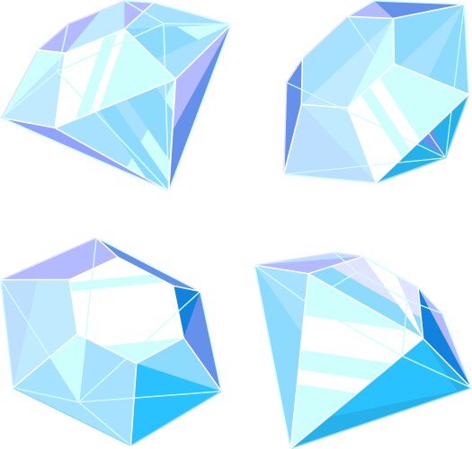 Set of seven gems Royalty Free Vector Image - VectorStock