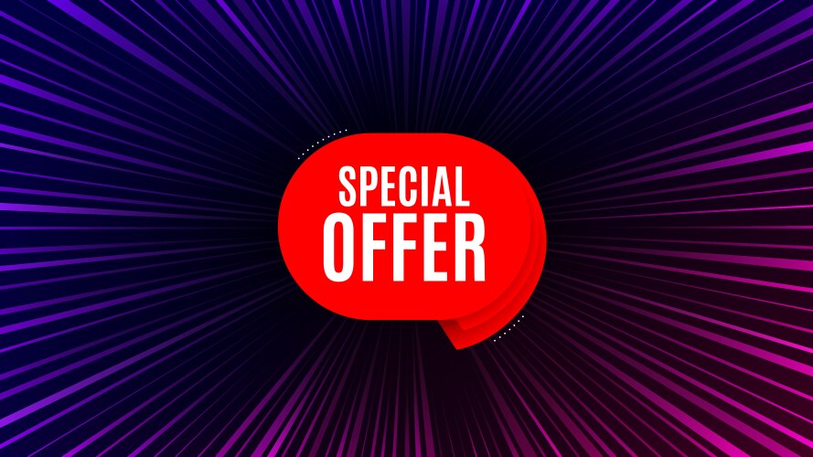 Special offer price tag star sticker Royalty Free Vector