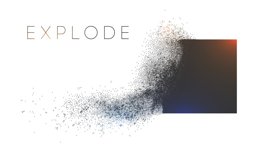 Abstract sand explosion Royalty Free Vector Image