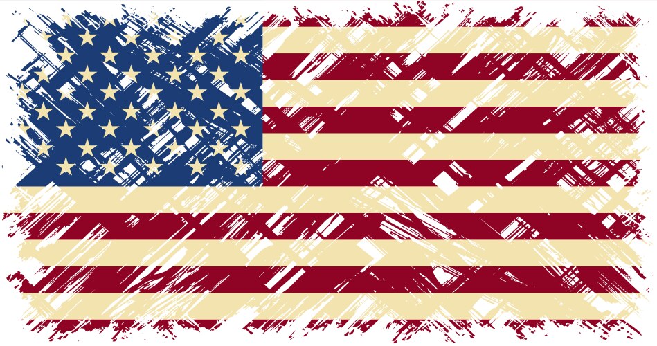 American grunge flag Royalty Free Vector Image