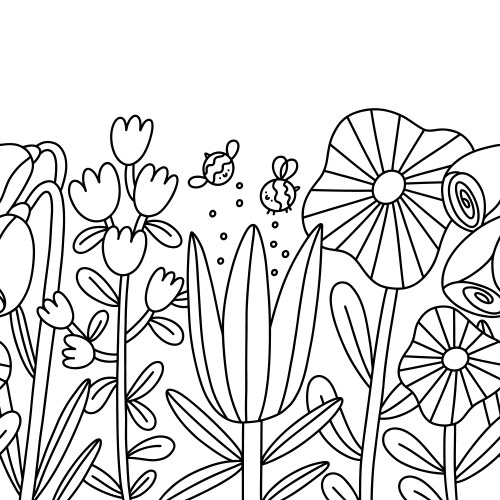 Cartoon Flower Outline Vector Images (over 28,000)