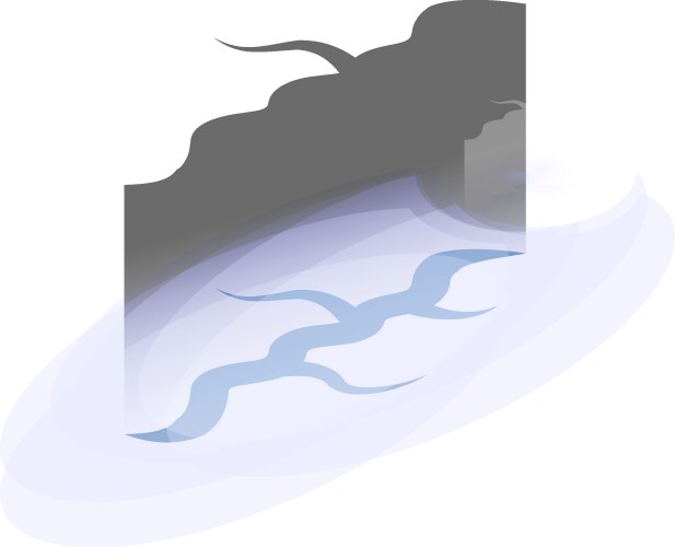 Earthquake causing ground cracking under sunny Vector Image