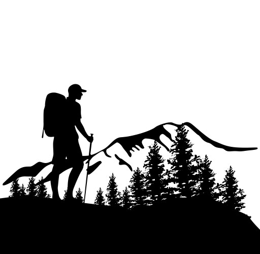 Man climbing on mountain people climbing Vector Image