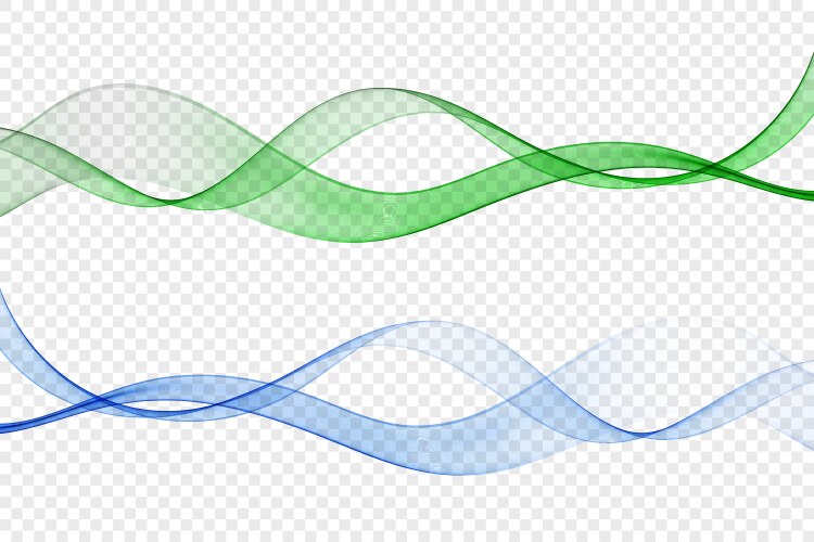 Abstract wave design element blue-green lines Vector Image
