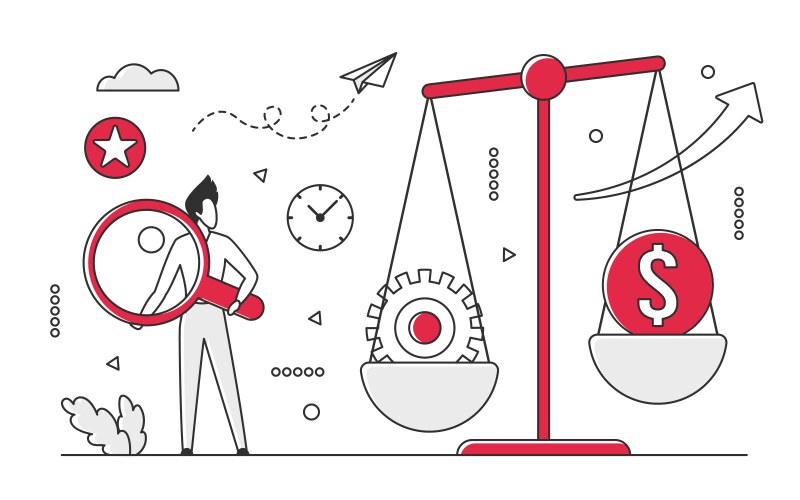 Prioritizing work activities and increasing Vector Image