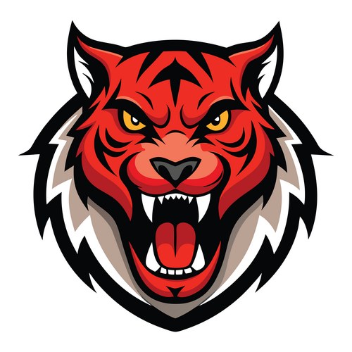 Fierce Dog Head Emblem – Royalty-Free Vector | VectorStock