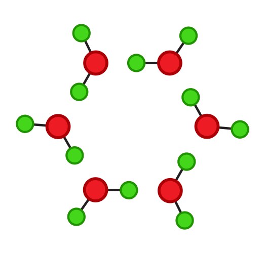 H2o character water molecule structure liquid Vector Image
