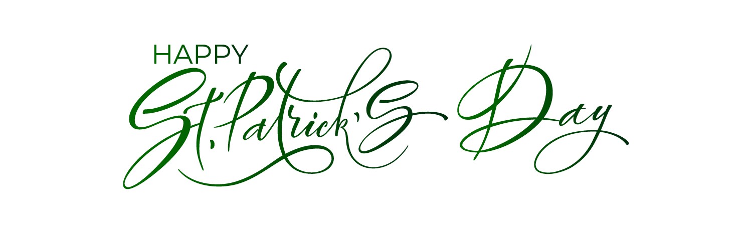 Happy saint patricks day handwritten lettering Vector Image