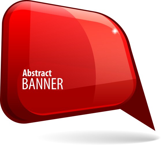 Shiny gloss red banner eps 10 Royalty Free Vector Image