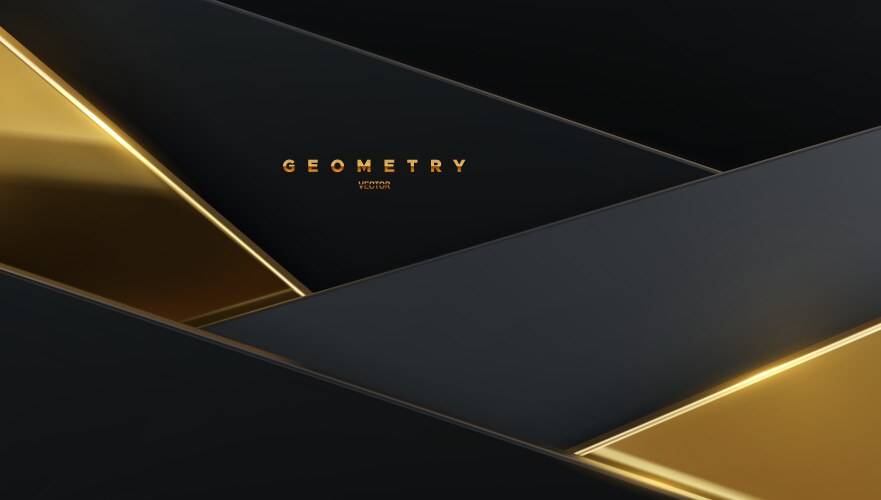 Abstract golden triangle shape Royalty Free Vector Image