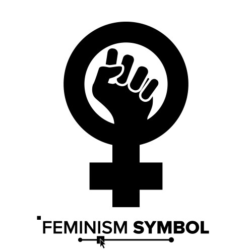 Female hands feminist sign feminism symbol Vector Image