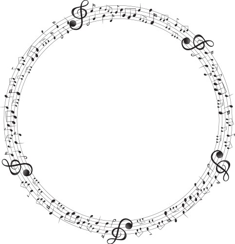 Round music border Royalty Free Vector Image - VectorStock