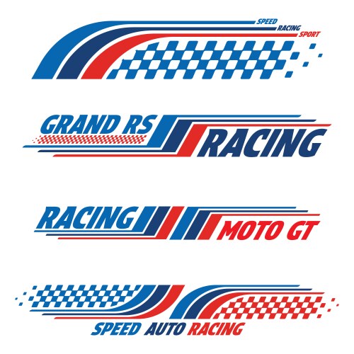 Racing germany flag decals Royalty Free Vector Image