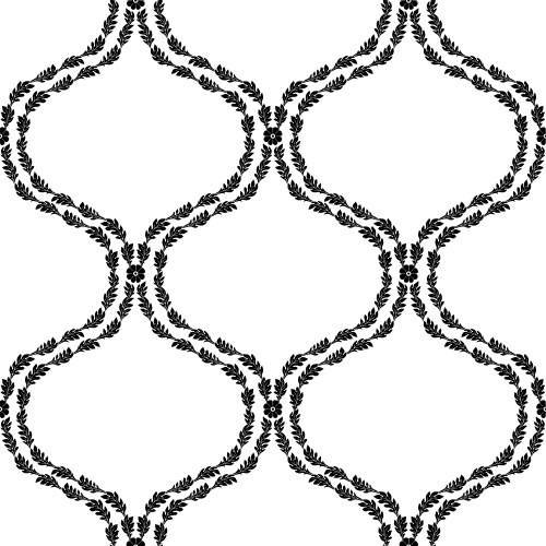 Seamless pattern with black anthemion floral Vector Image