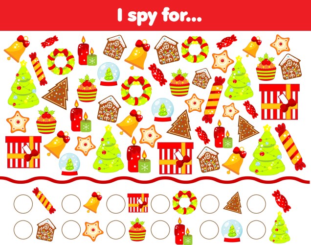 I spy game for kids find and count cute birds Vector Image