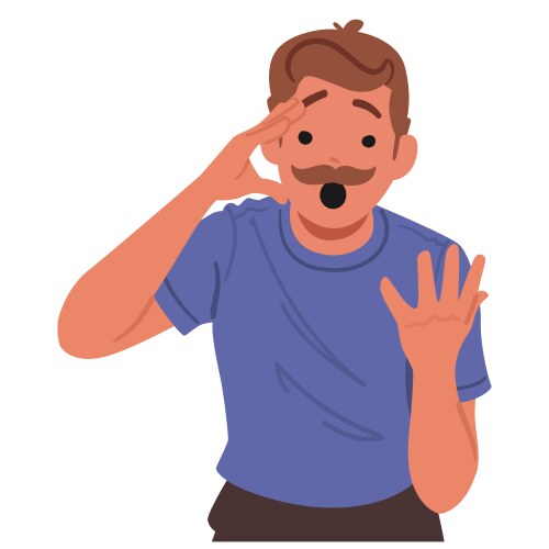 Cartoon female character looking shocked Vector Image