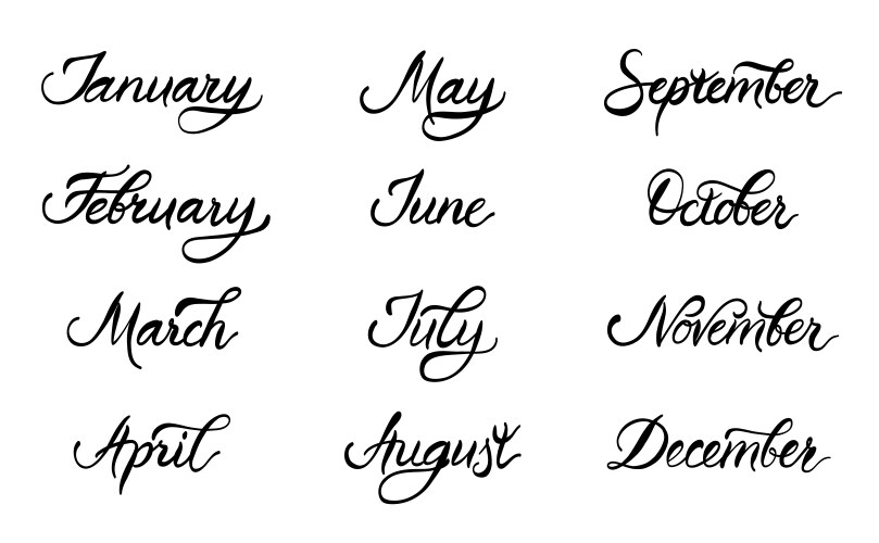 Months Of The Year Fonts Months Of The Year Teaching Resources