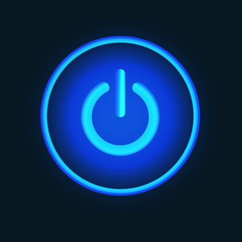 Neon off sign color set Royalty Free Vector Image