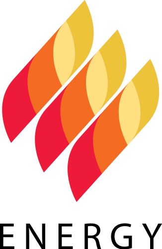 Abstract fire flame logo as 3 energy gradient red Vector Image