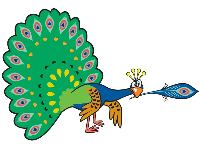 Peacock Cartoon Vector Images (over 3,600)