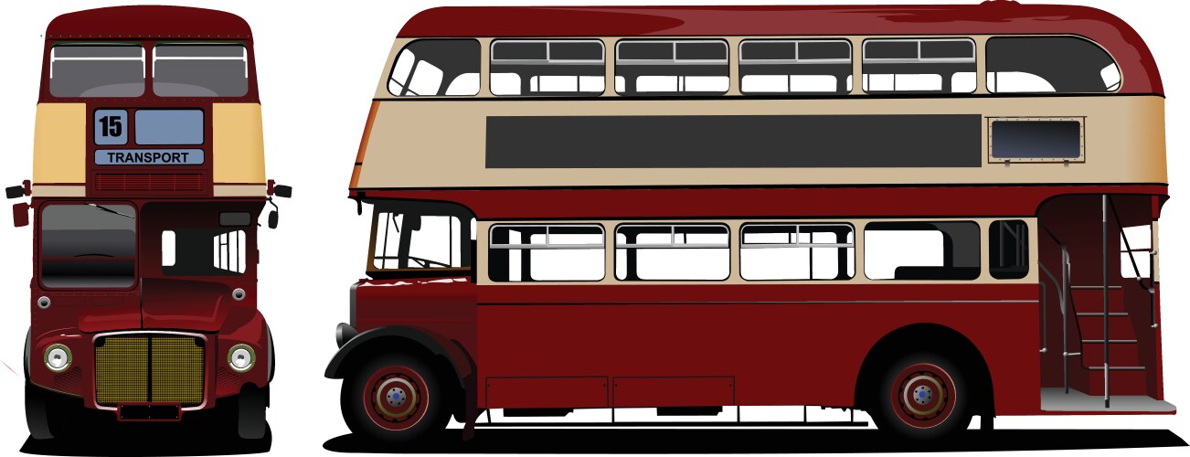 Double decker bus sketch Royalty Free Vector Image
