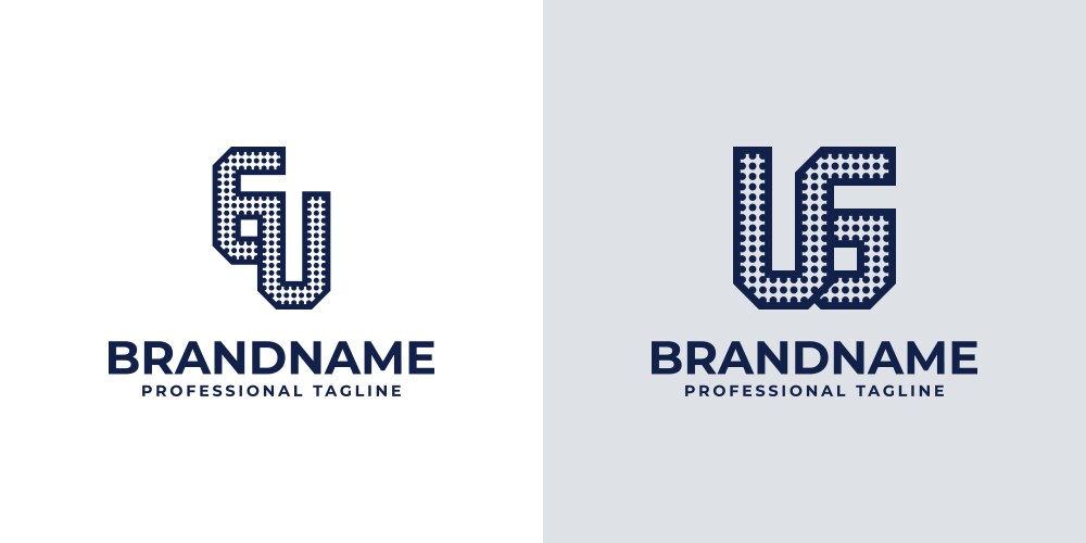 Letters ug line monogram logo suitable Royalty Free Vector