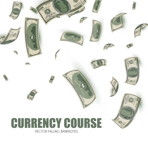 Flying money paper banknotes Royalty Free Vector Image
