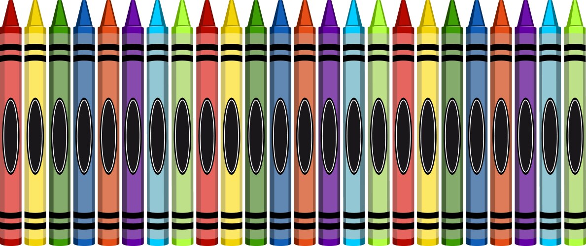 Colorful Wax Crayons Set Royalty Free Vector Image