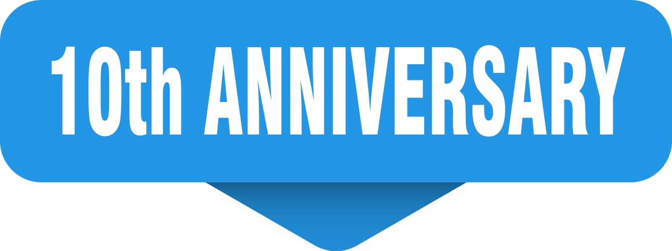 10th anniversary sticker sign Royalty Free Vector Image