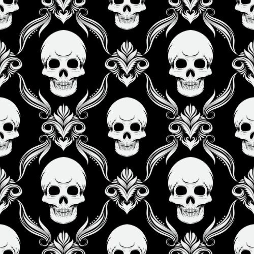 Brown skull pattern Royalty Free Vector Image - VectorStock