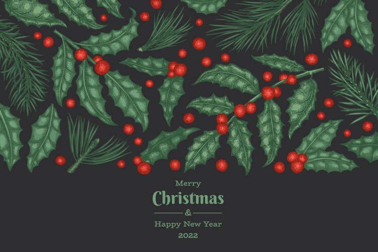 Red christmas holiday greeting card Royalty Free Vector