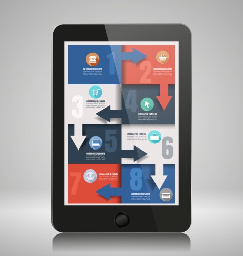 Screen time infographic set Royalty Free Vector Image