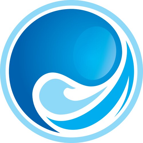 Round water banner Royalty Free Vector Image - VectorStock