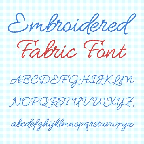 Embroidery Font Vector Images (over 2,400)