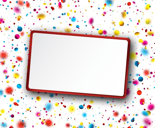 Colorful rectangular abstract background on white Vector Image