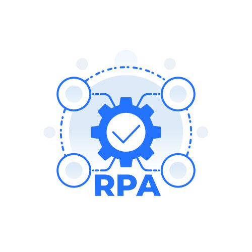 Rpa robotic process automation innovation Vector Image