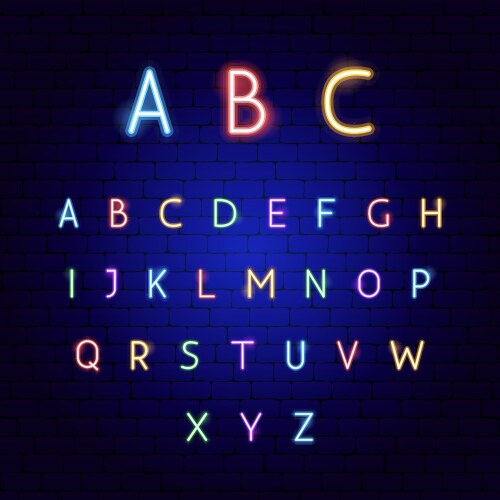 Happy birthday neon sign Royalty Free Vector Image