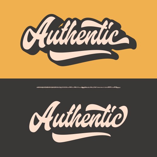 Original brush script font retro typeface Vector Image