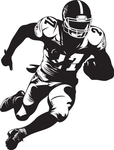 Defensive dynamo black emblem of nfl Royalty Free Vector