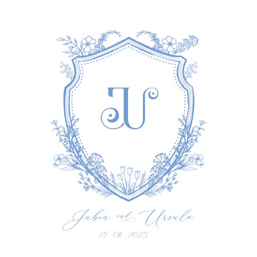 Fa initial wedding monogram logo crest Royalty Free Vector