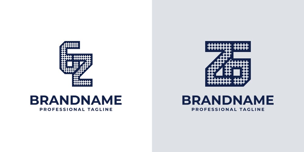 Letters zg monogram logo suitable for any Vector Image