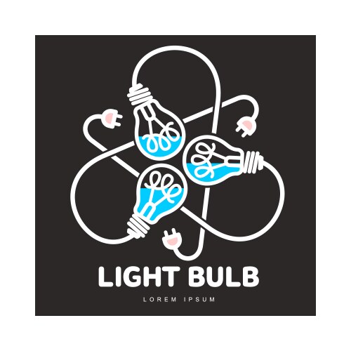 Logo of light bulb with concept ideas Royalty Free Vector