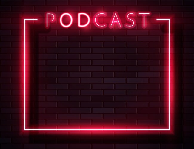 Neon iridescent glowing heart banner on dark empty