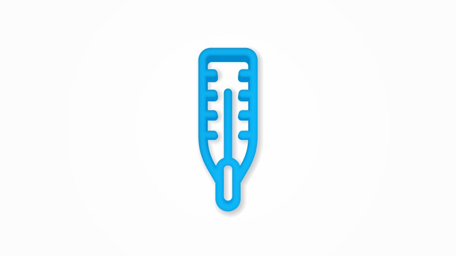 Flu thermometer cartoon Royalty Free Vector Image