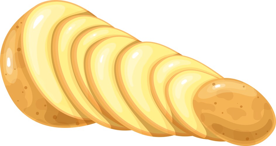 Potato cut cartoon Royalty Free Vector Image - VectorStock