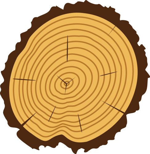 Wooden log cut Royalty Free Vector Image - VectorStock