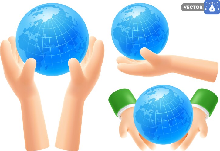 Hands Holding Globe Vector Images (over 10,000)