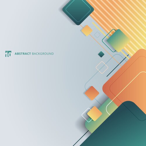 Abstract colorful geometric square border pattern Vector Image